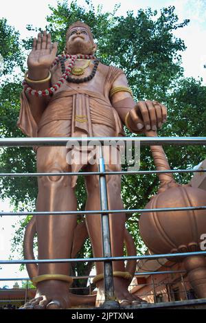Statue of Lord Hanuman who is the Hindu god and divine vanara (monkey ...