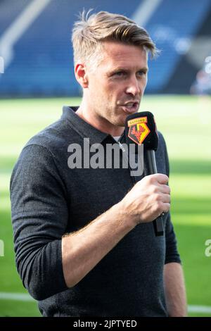 Watford manager Rob Edwards after the Sky Bet Championship match at The ...