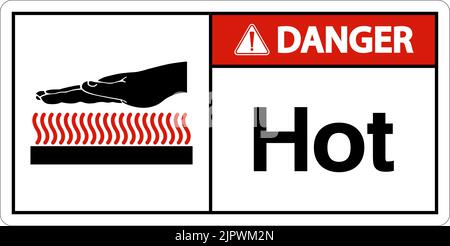 Danger Hot Symbol On White Background Stock Vector Image & Art - Alamy