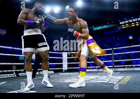 Richard Rivera (right) in action against Badou Jack during their ...