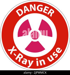 Danger Sign x-ray in use On White Background Stock Vector Image & Art ...