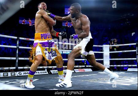 Richard Rivera (right) in action against Badou Jack during their ...