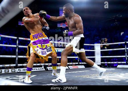 Richard Rivera (right) in action against Badou Jack during their ...