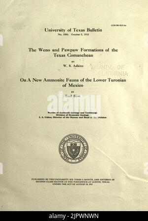 The Weno and Pawpaw formations of the Texas Comanchean Stock Photo - Alamy