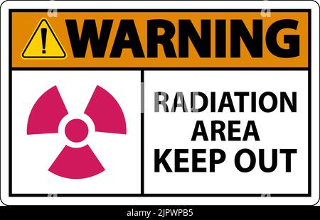 Warning Radiation Area Keep Out Sign On White Background Stock Vector ...
