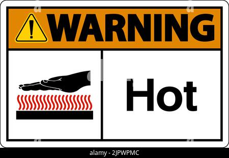 Warning Hot Symbol On White Background Stock Vector Image & Art - Alamy