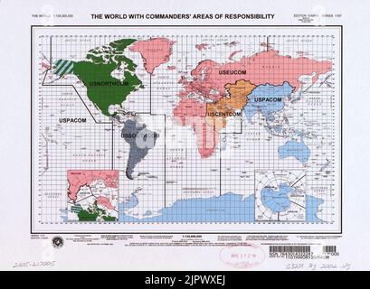 The world with commanders' areas of responsibility Stock Photo - Alamy