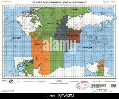 The world with commanders' areas of responsibility Stock Photo - Alamy