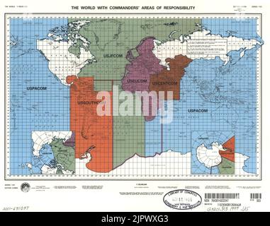 The world with commanders' areas of responsibility Stock Photo - Alamy