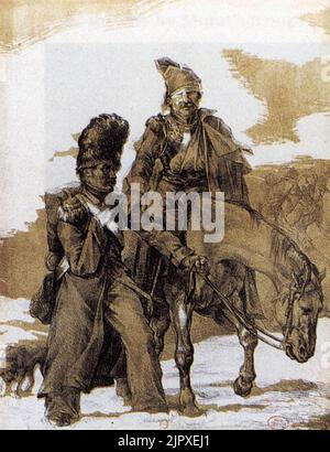 'The Retreat from Russia' by Théodore Géricault, painted in 1814 ...