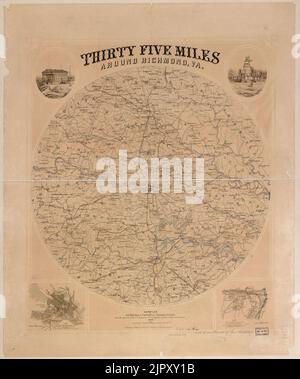 Thirty five miles around Richmond, Va Stock Photo - Alamy