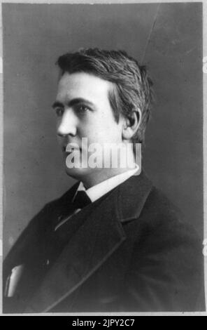 Thomas Edison, head-and-shoulders portrait, facing left Stock Photo - Alamy