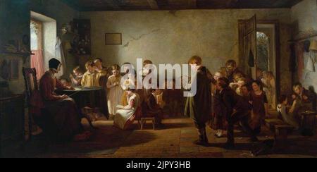 Thomas George Webster (1800-1886) - Late at School Stock Photo - Alamy