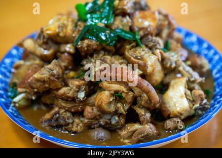 A delicious Chinese dish, braised rabbit meat Stock Photo - Alamy