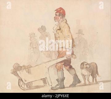 'Man with Barrow and Dog' by Thomas Rowlandson features a humorous ...
