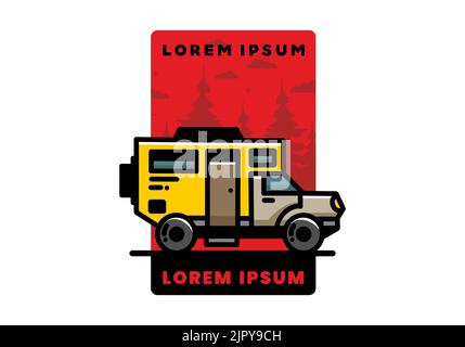 Illustration design of a big overland car badge Stock Vector Image ...