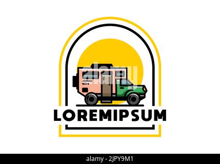 Illustration design of a big overland car badge Stock Vector Image ...