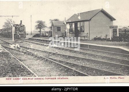 Tiptree railway station (postcard Stock Photo - Alamy