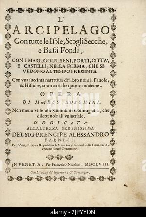 Title page Boschini Marco 1658 Stock Photo - Alamy