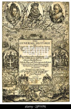 Title page Capt John Smith's The Generall Historie of Virginia Stock ...
