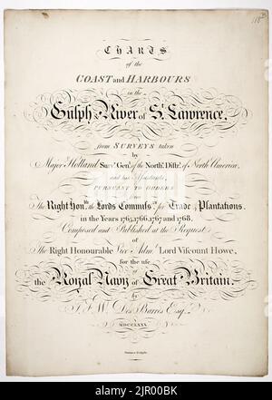 Title page to St Lawrence charts Stock Photo - Alamy