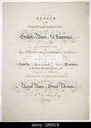 Title page to St Lawrence charts Stock Photo - Alamy