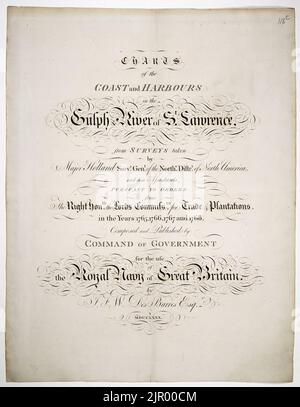 Title page to St Lawrence charts Stock Photo - Alamy