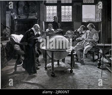 Tito Lessi - Une visite de Milton chez Galilée Stock Photo - Alamy