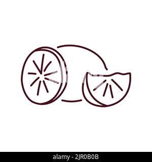 Lime and half color line icon. Pictogram for web page, mobile app ...