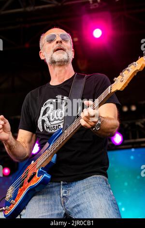 Lee Aaron's Bass Guitarist Dave Reimer performs at the Together Again ...
