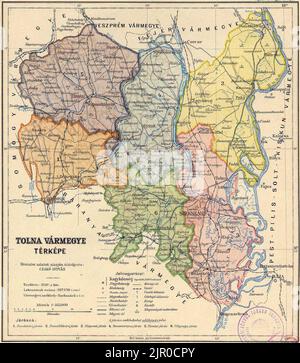 Tolna county map Stock Photo - Alamy