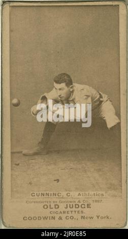 Tom Gunning, Philadelphia Athletics, baseball card portrait Stock Photo ...