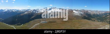 Top of the Rockies - The Summit of Independence Pass. In this panoramic ...