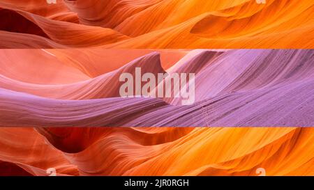 A set of rock formations of Lower Antelope Canyon in the Lechee ...