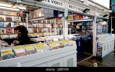 Kellys Records, in Cardiff market hall, established in the 1970s. One ...