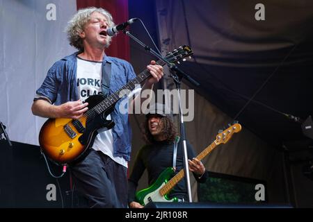 John Power of Cast performs at Weyfest Festival, Tilford, Engalnd, UK ...