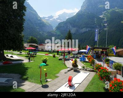 Mini-golf, Grindelwald, Bernese Oberland, Switzerland Stock Photo - Alamy