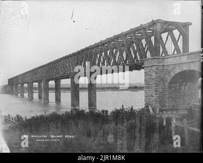 Balclutha Railway Bridge, circa 1880, Dunedin, by Burton Brothers Stock ...