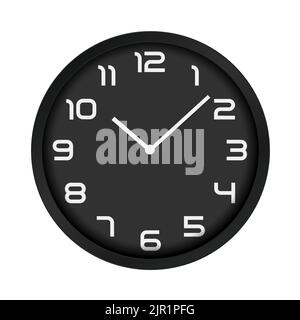 Black Countdown timer with white numbers isolated on transparent ...