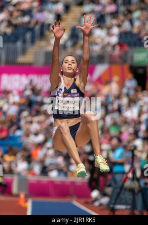 Filippa Fotopoulou of Cyprus competing in the women’s long jump at the ...