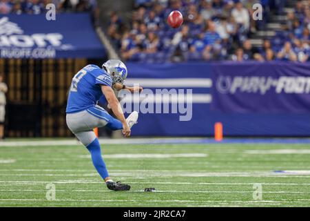 Detroit Lions place kicker Austin Seibert (19)(19) hits a field goal ...