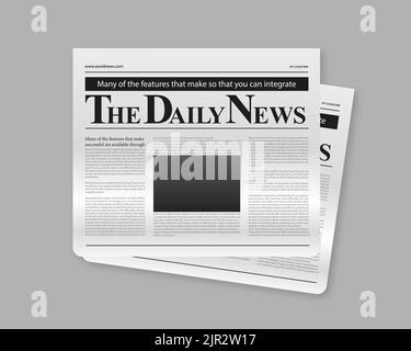 news,page,mock,front,cut,text,daily,folded,headline,paper,economy,read ...