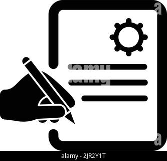 Business, sign, write icon is isolated on white background. Use for ...