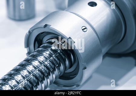 Linear ball screw gear. Drive for moving working parts of metal cutting ...