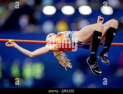 MUNCHEN - Britt Weerman in action during the final of the athletics ...
