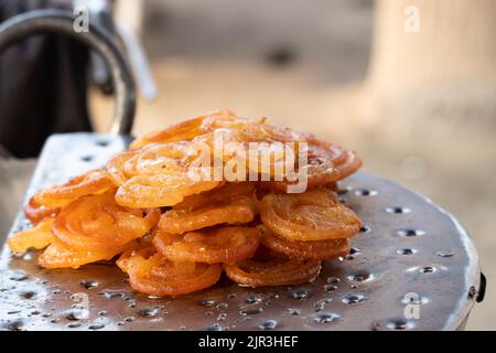 Fresh Cooked Hot Rasdar Jalebi Also Known As Jilapi, Jilebi, Jilipi ...