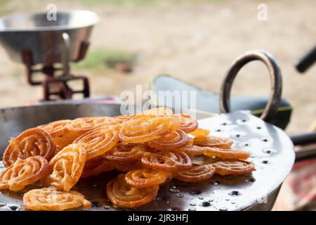 Fresh Cooked Hot Rasdar Jalebi Also Known As Jilapi, Jilebi, Jilipi ...