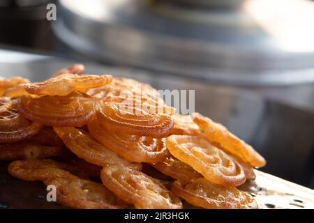 Fresh Cooked Hot Rasdar Jalebi Also Known As Jilapi, Jilebi, Jilipi ...