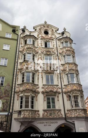 The exterior of Helbling House, Old Town, Innsbruck, Austria Stock ...
