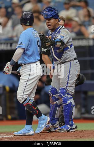 Kansas City Royals catcher Salvador Perez during the first inning of a ...